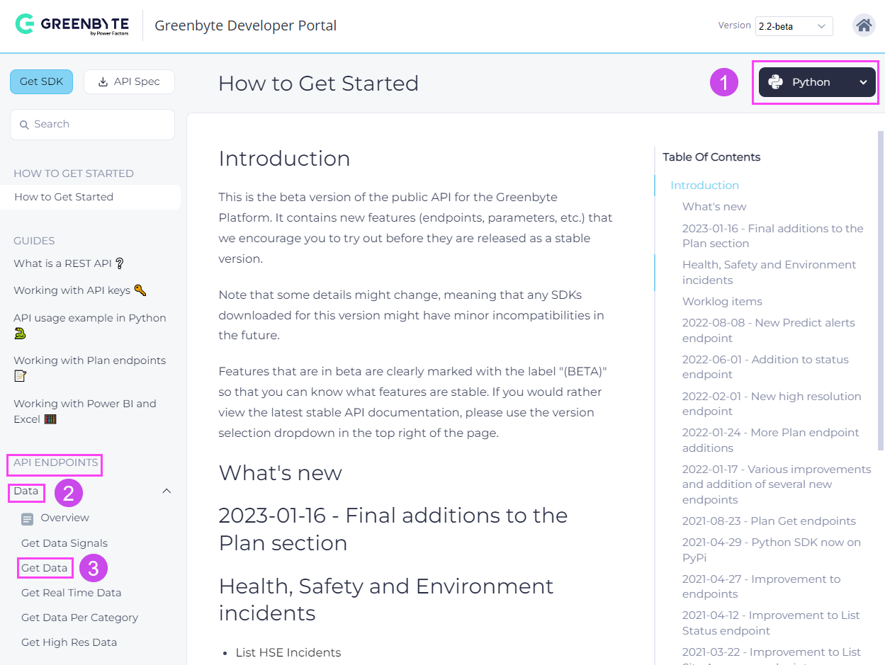 Greenbyte Developer Portal - 2.2-beta